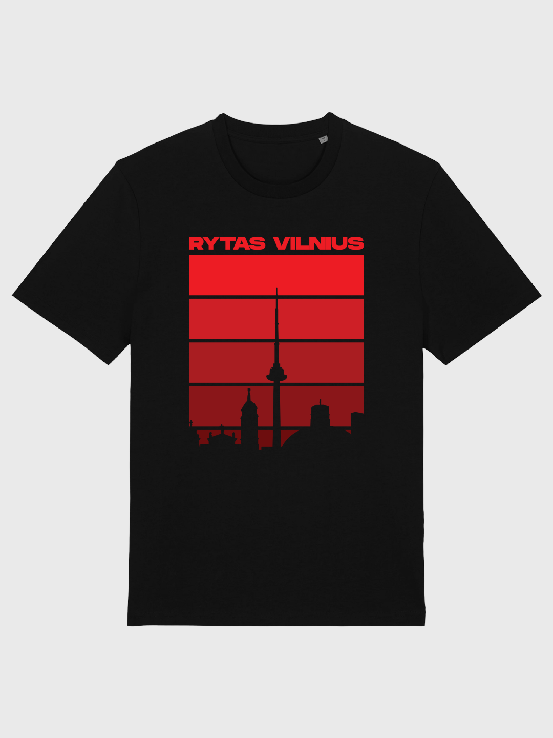Marškinėliai RYTAS VILNIUS, juodi