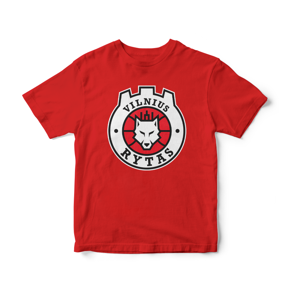 MARŠKINĖLIAI SU LOGOTIPU, RAUDONI – Vilniaus Ryto parduotuvė